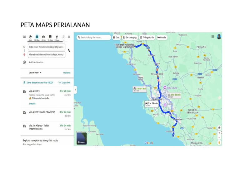 Peta Maps Perjalanan | PDF