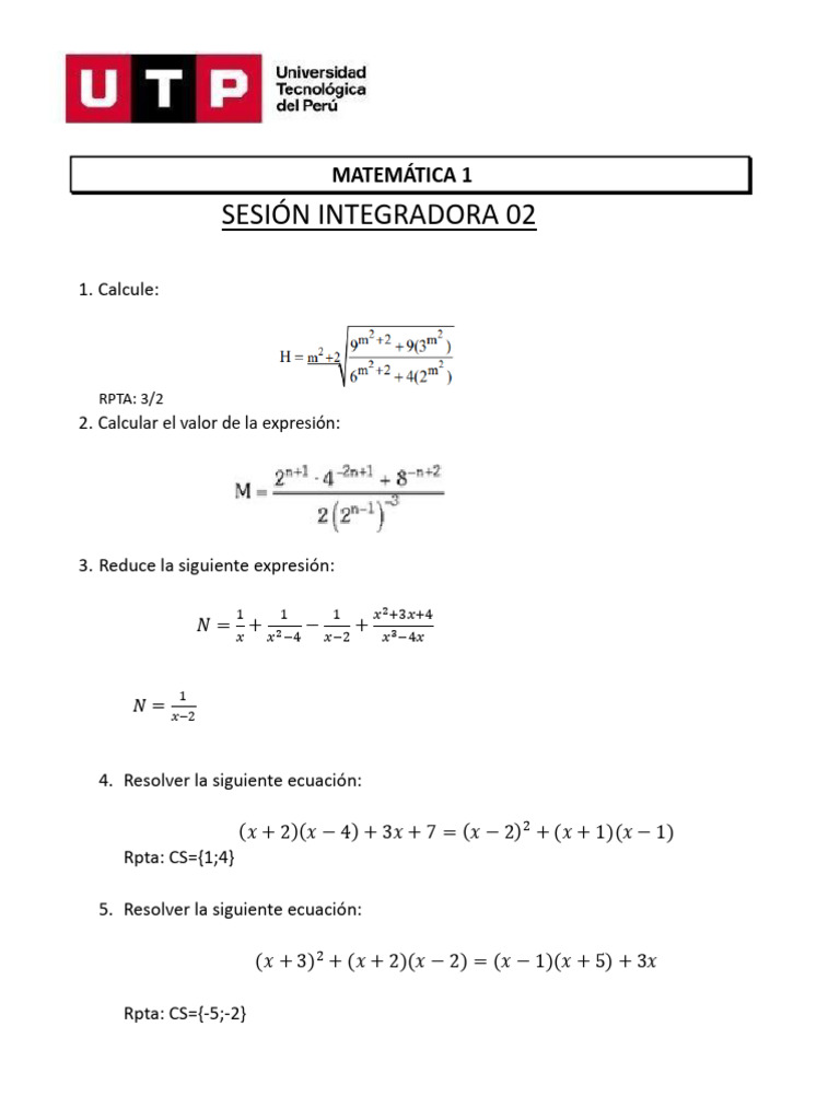 Sesion Integradora 2 | PDF