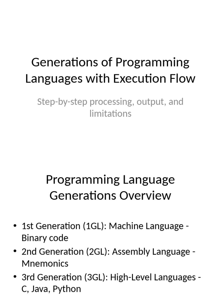 Programming Language Generations | PDF