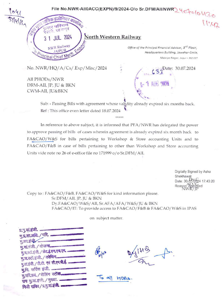 Passing Bills With Agreement Whose Validity Already Expired Six Months ...