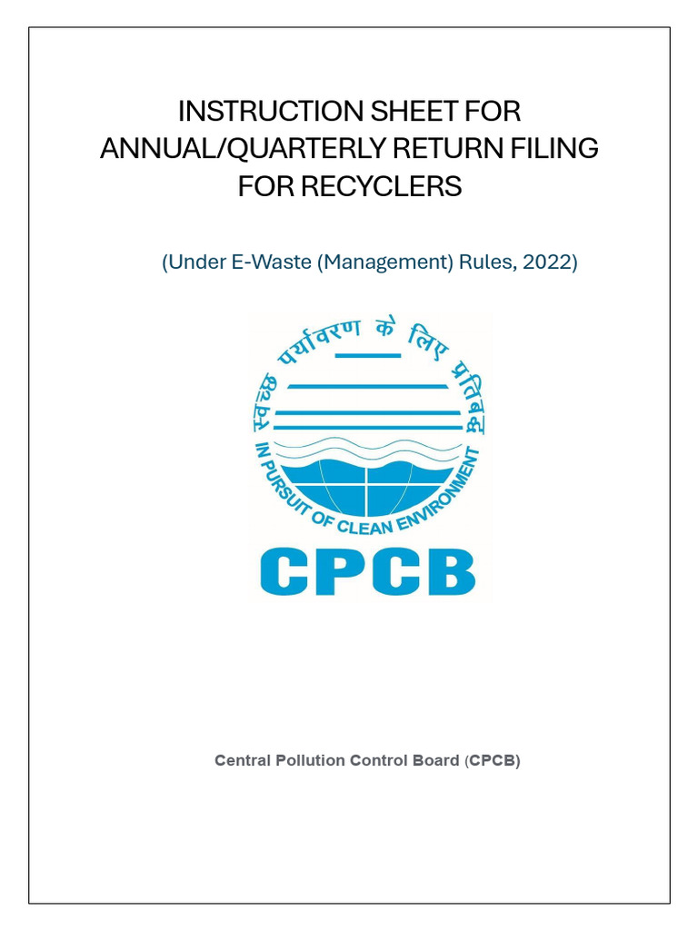 E-Waste Return Filing Instructions | PDF