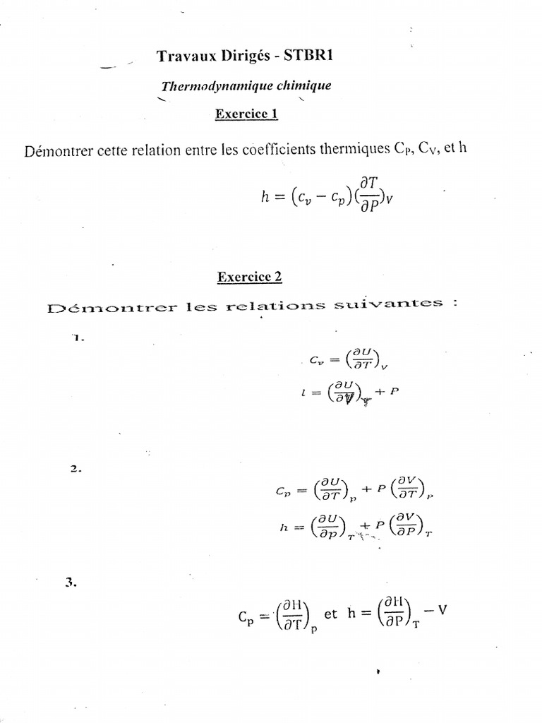 Thermochimie PDF Exo | PDF