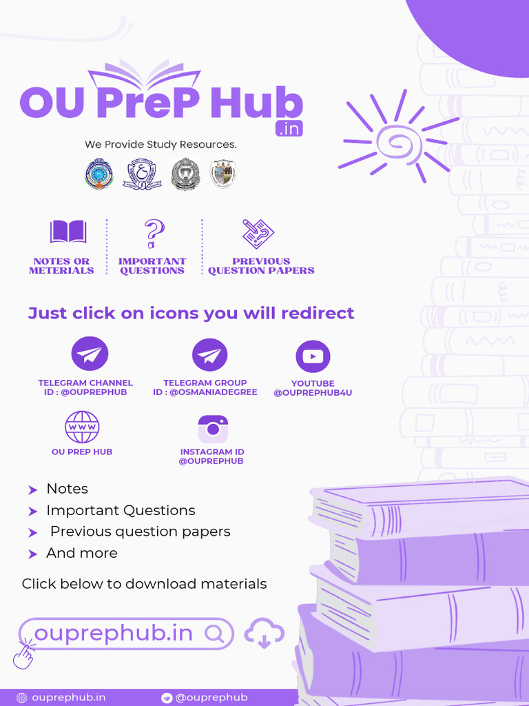 4th Sem Hindi Previous Question Paper by OU Prep Hub | PDF