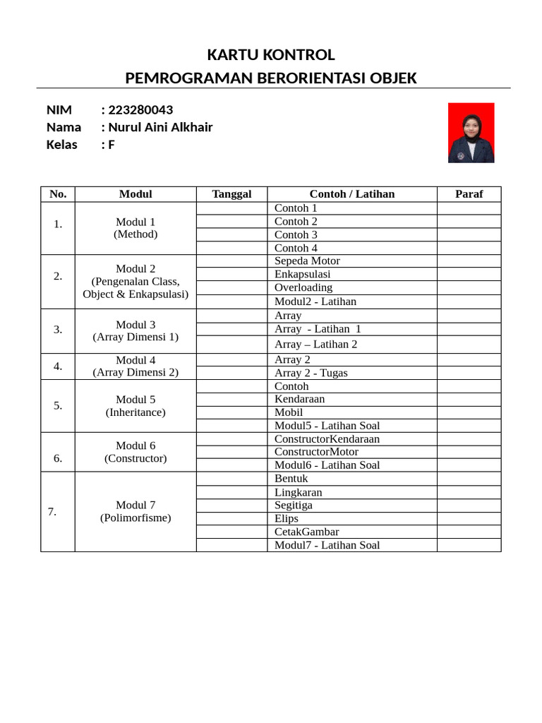 Pemrograman Berorientasi Objek | PDF