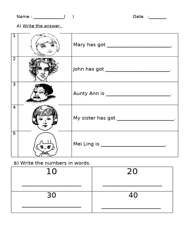English Year 3评估1 | PDF