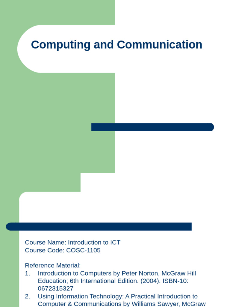 Lec 2 Computing and Communication | PDF | Telecommunications | Telephone