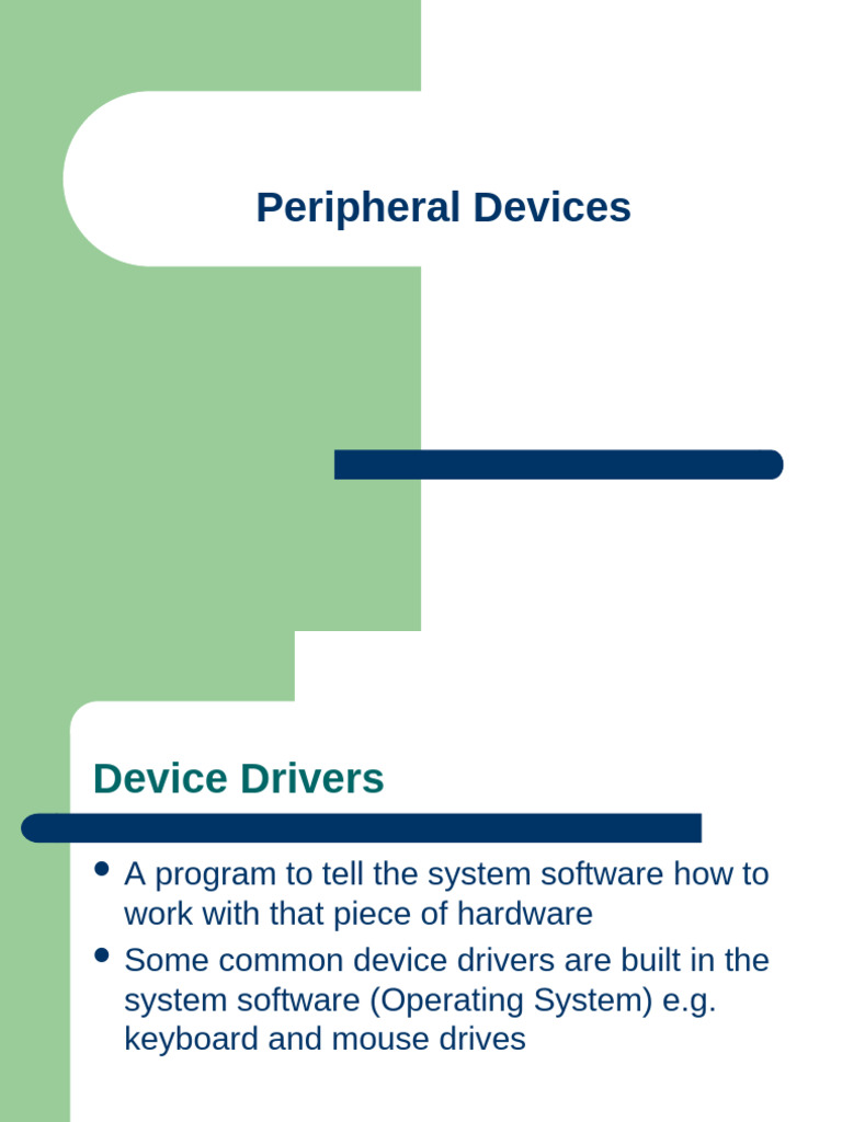 Lec 3 Peripheral Devies | PDF | Computer Network | Printer (Computing)