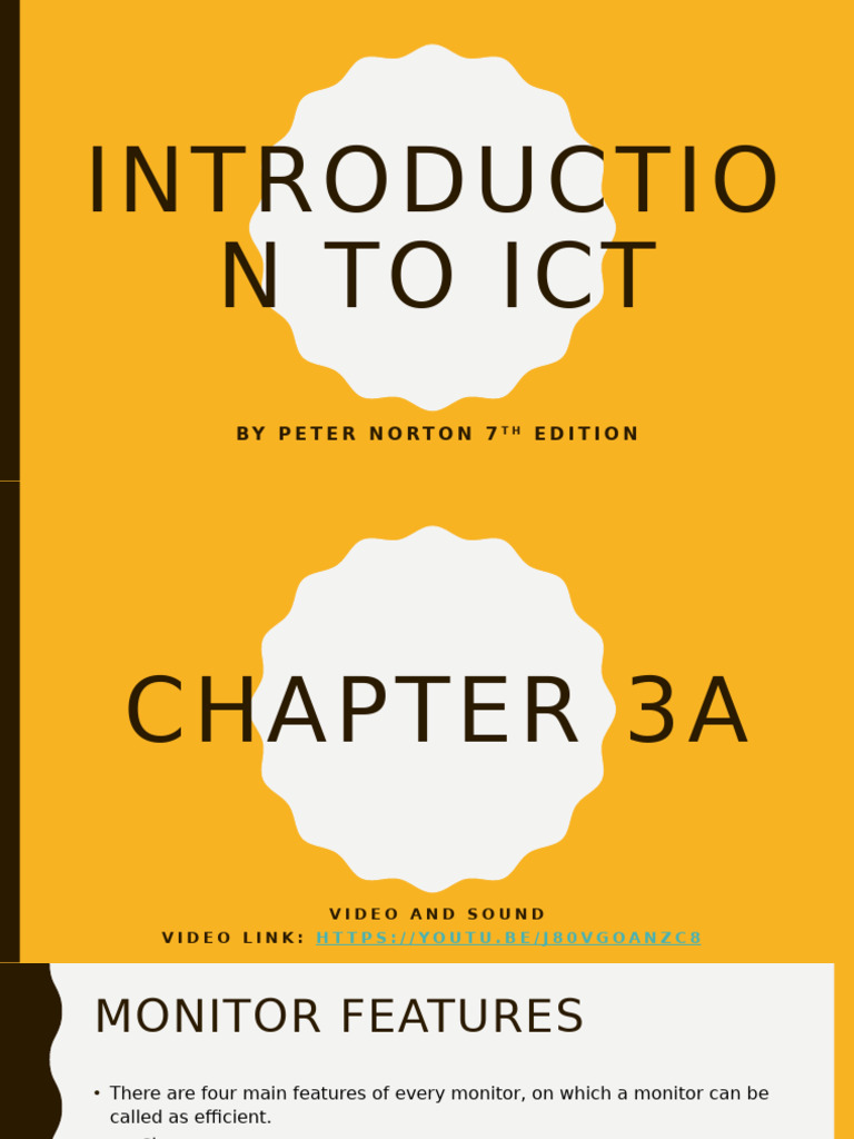 Lecture#7-Introduction To ICT | PDF | Display Resolution | Computer Monitor