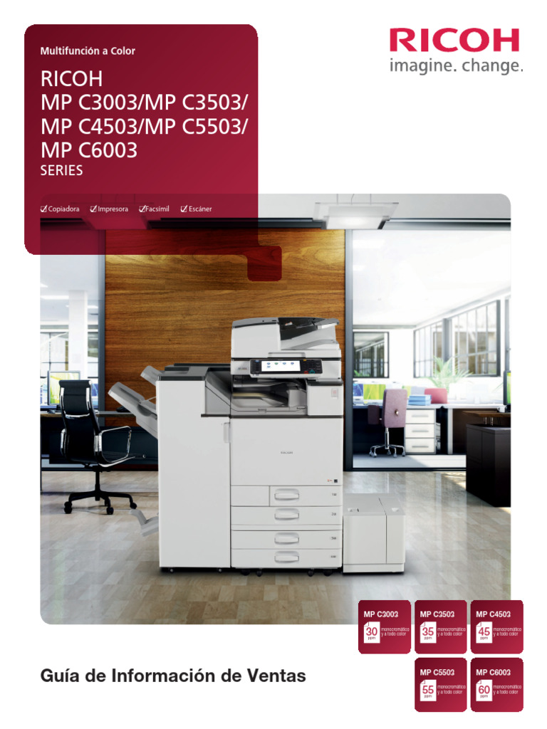Guía de Ventas Ricoh MP C4503 | PDF | Píxel | Papel