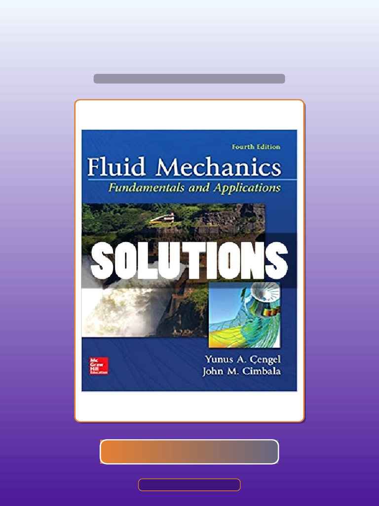 Fluid Mechanics Fundamentals and Applications 4 Ed Cengel | PDF