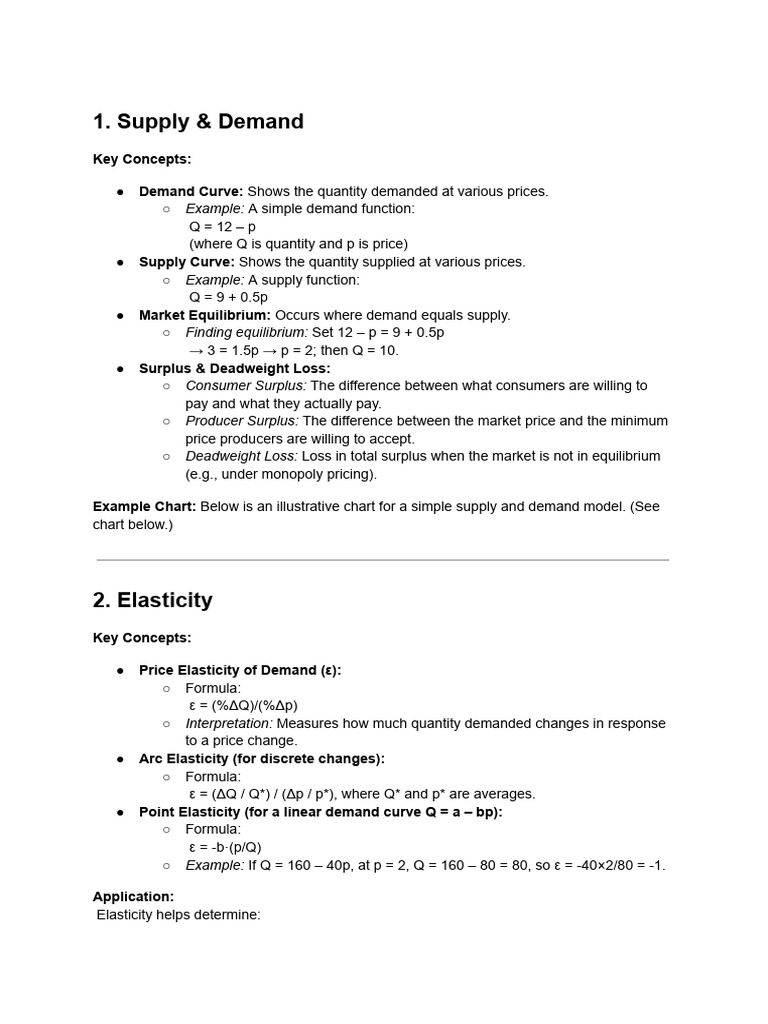 Economics Cheat Sheet and Practice Questions | PDF | Demand | Price ...