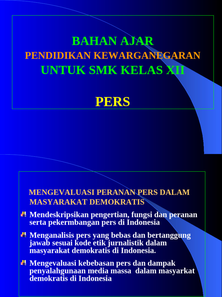 Materi Peranan Pers | PDF