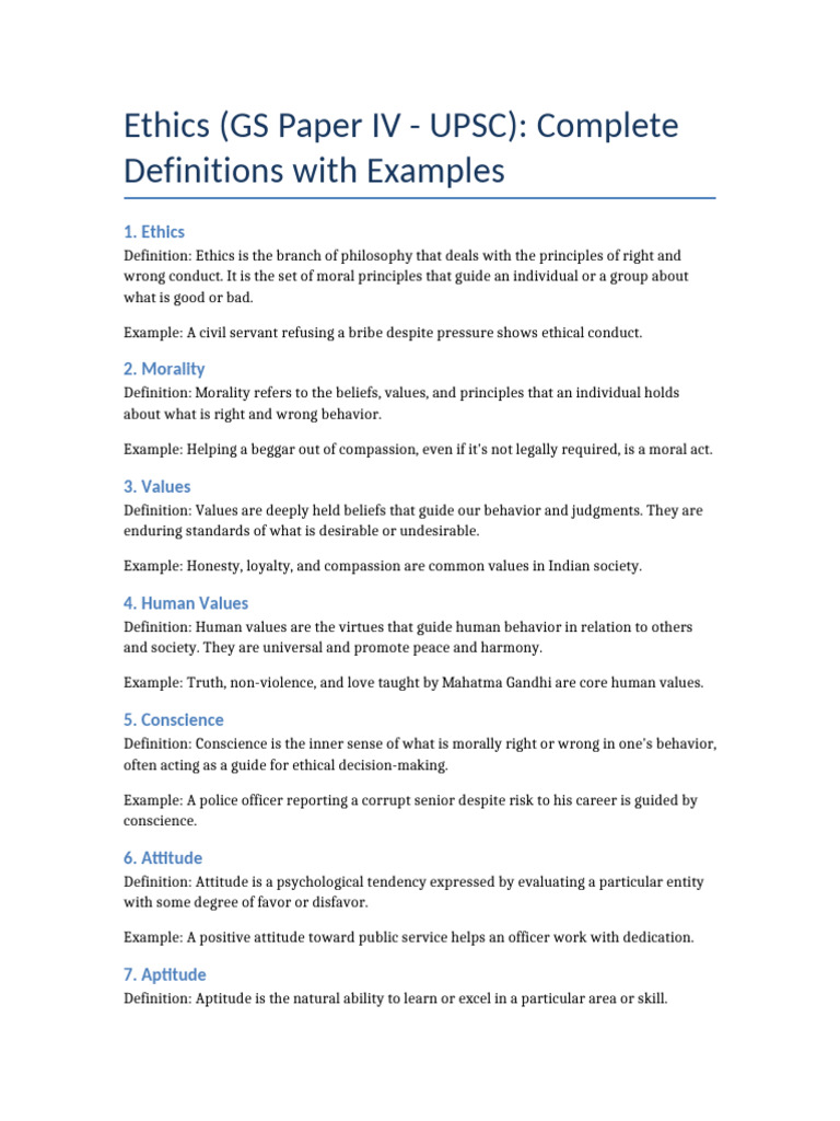 Ethics and Values for UPSC GS Paper IV | PDF | Morality | Utilitarianism