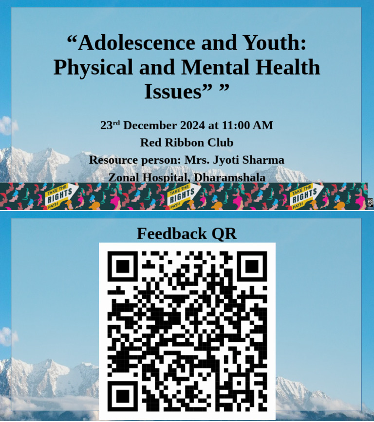 Adolescence and Youth Physical and Mental Health Issues Banner | PDF