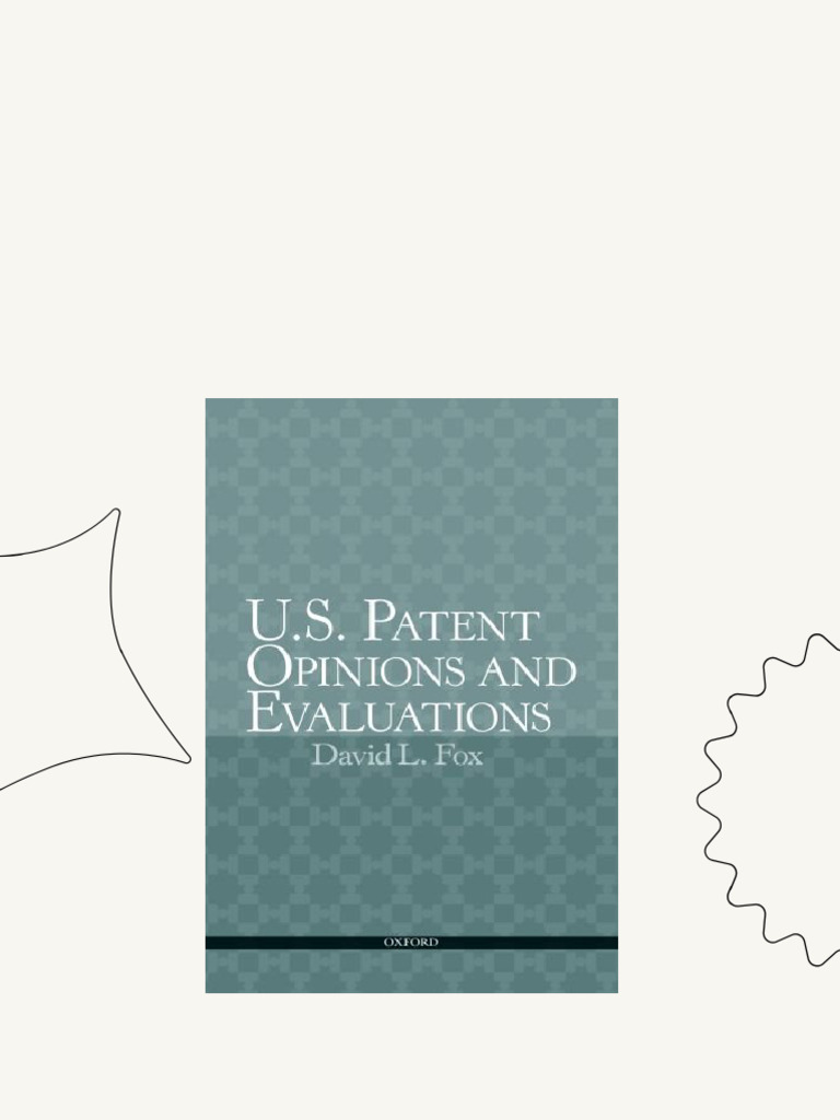 U S Patent Opinions and Evaluations David L. Fox PDF Download | PDF ...