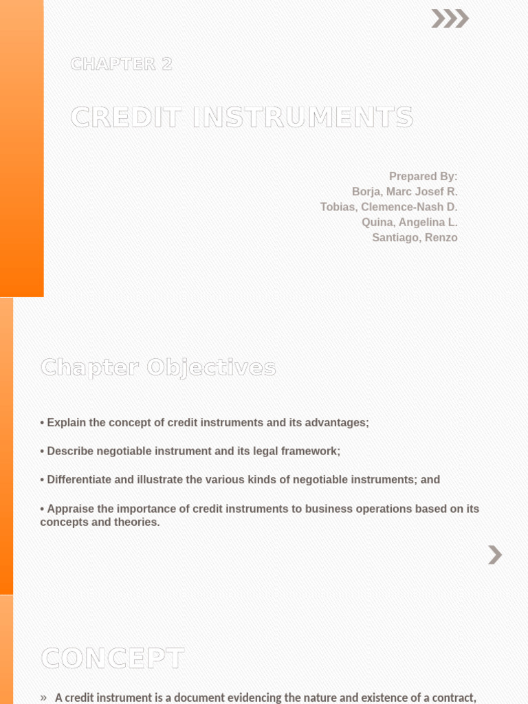 Understanding Credit Instruments | PDF | Negotiable Instrument ...