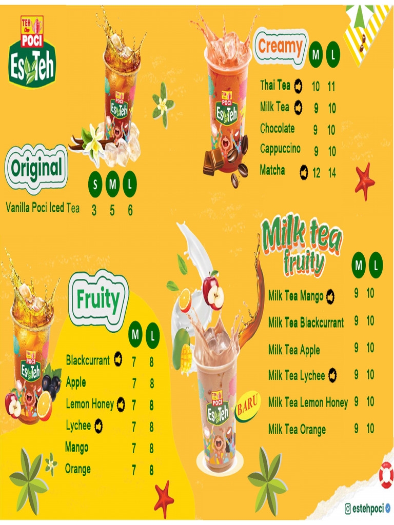 Bomboba Milk Tea Menu Options | PDF