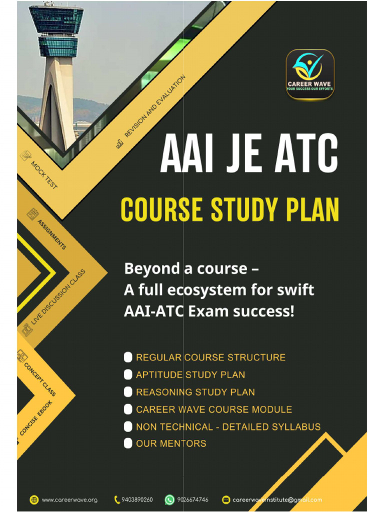 Aai Je Atc (Study Plan) | PDF