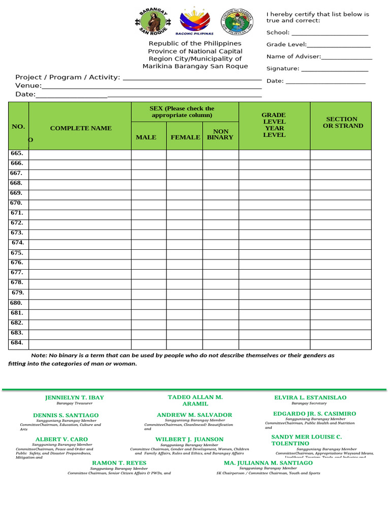 Attendance Hard Hats | PDF
