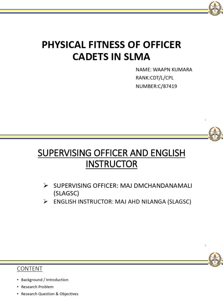 Physical Fitnes of Officer Cadets in Slma (1) (Read-Only) New | PDF ...