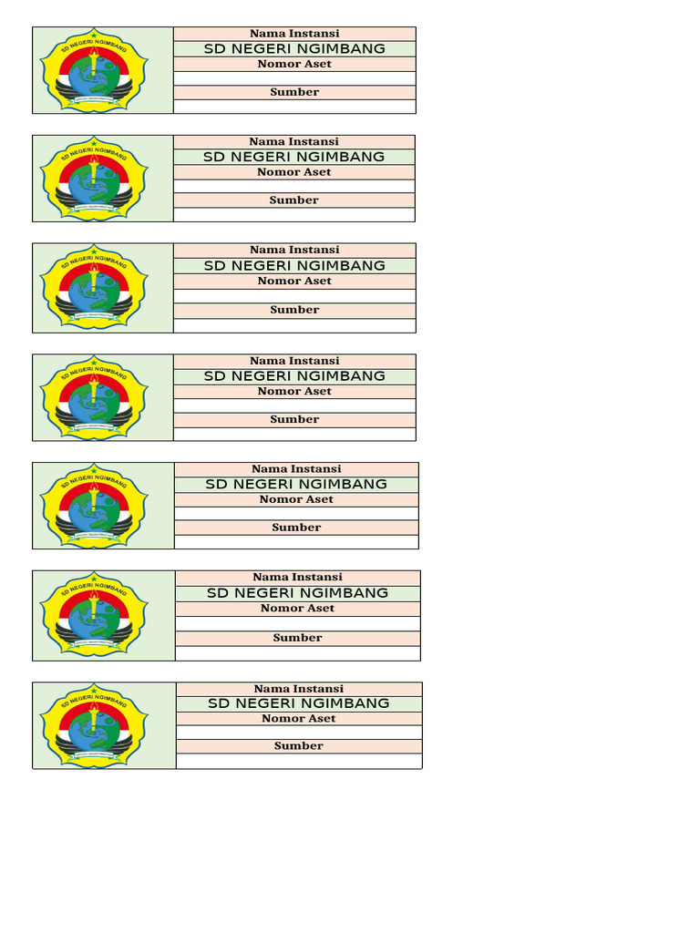 Aset Sticker SD Negeri Ngimbang | PDF