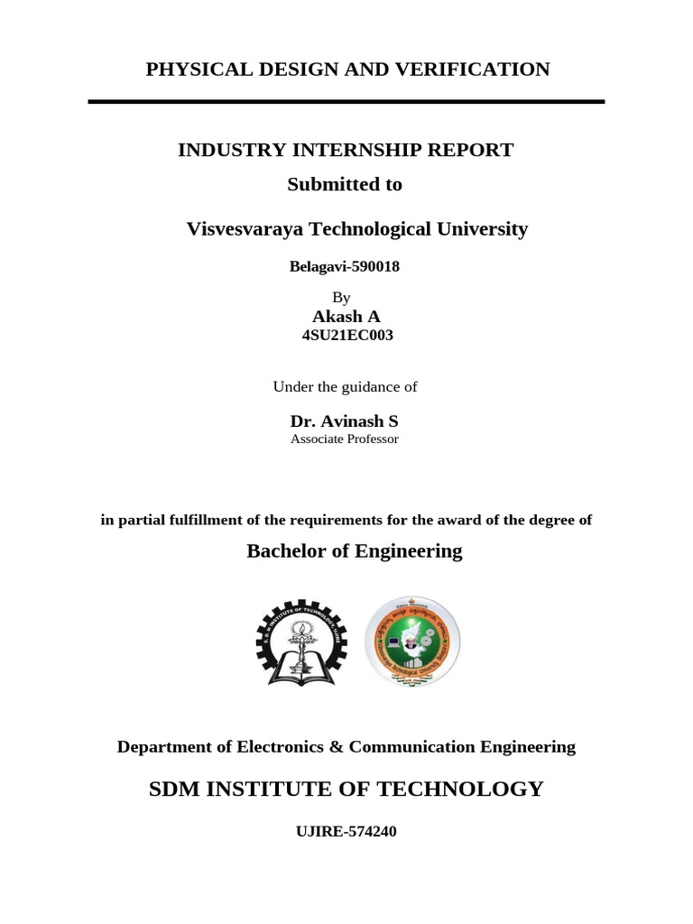 Physical Design & Verification Internship Report | PDF | Cmos ...