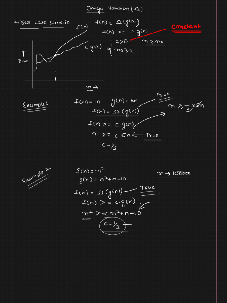 3 - Asymptotic Notation - Omega Time Complexity | PDF