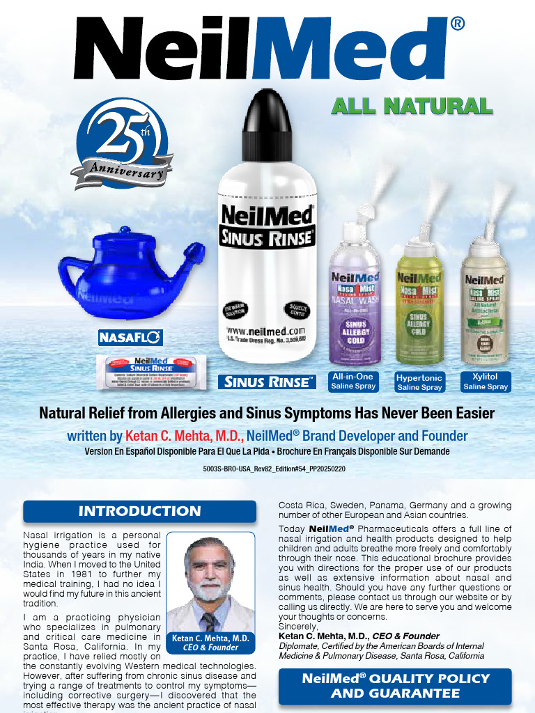 Brosur Neilmed Sinus Rinse | PDF | Dishwasher | Human Nose