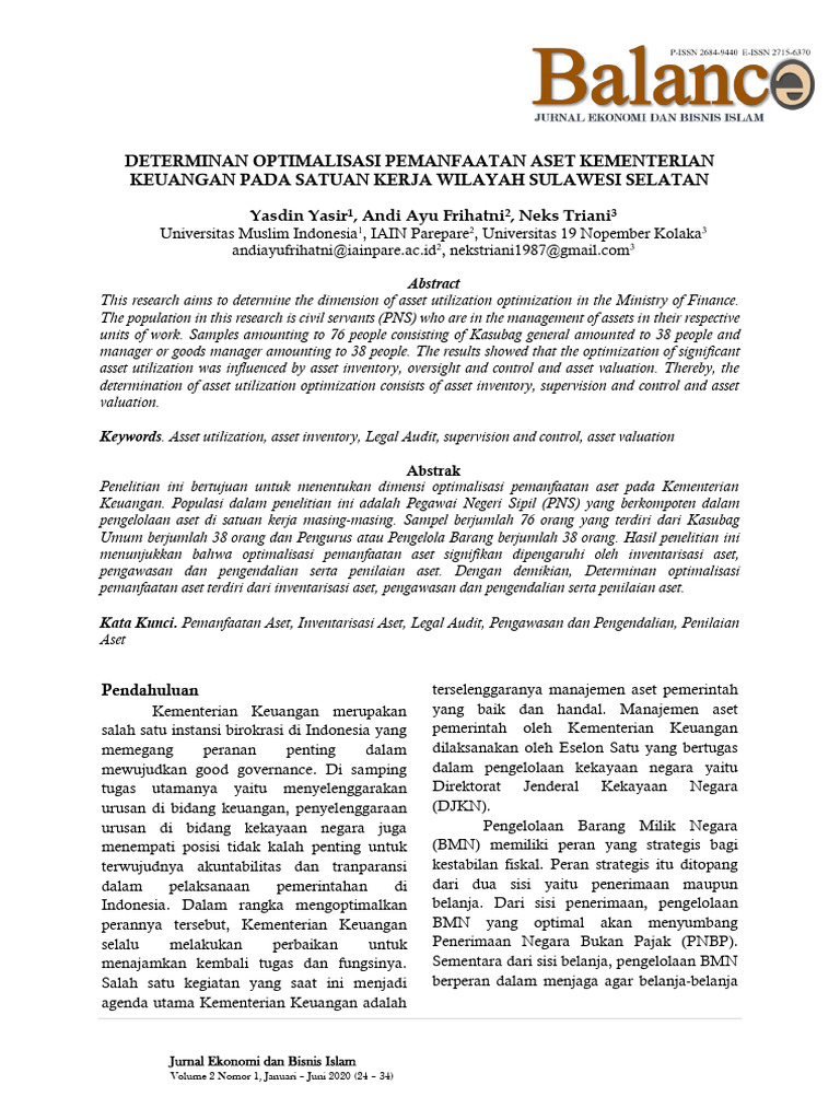 Optimalisasi Pemanfaatan Aset Kementerian Keuangan | PDF