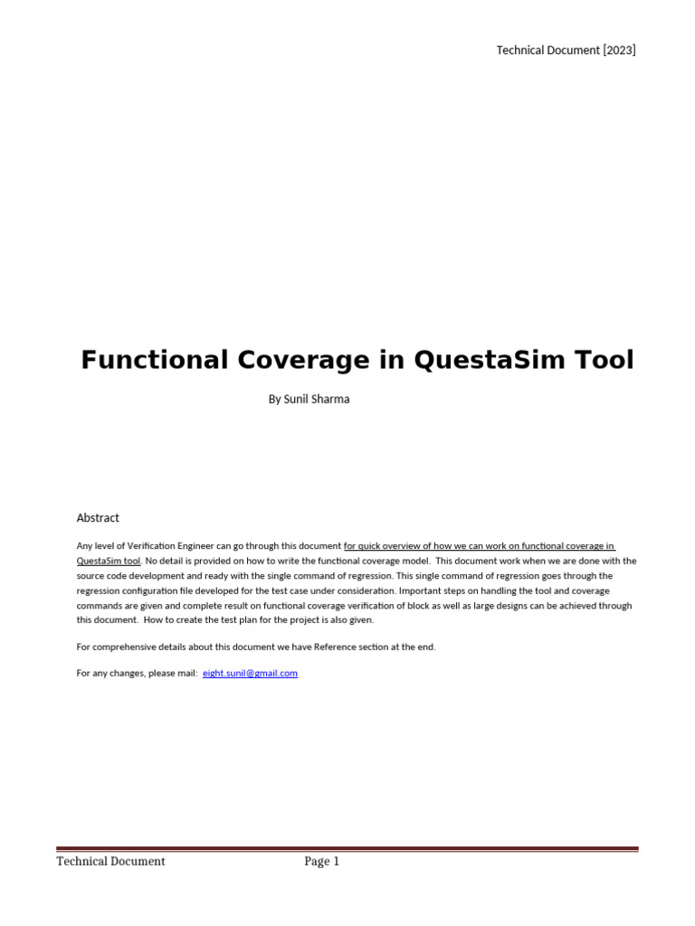 Functional Coverage in QuestaSim Tool | PDF | Command Line Interface ...