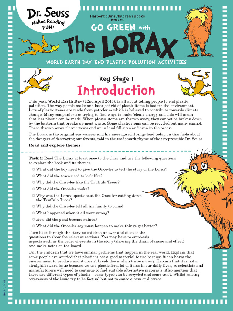 The Lorax Education Resources | PDF | Reading Comprehension