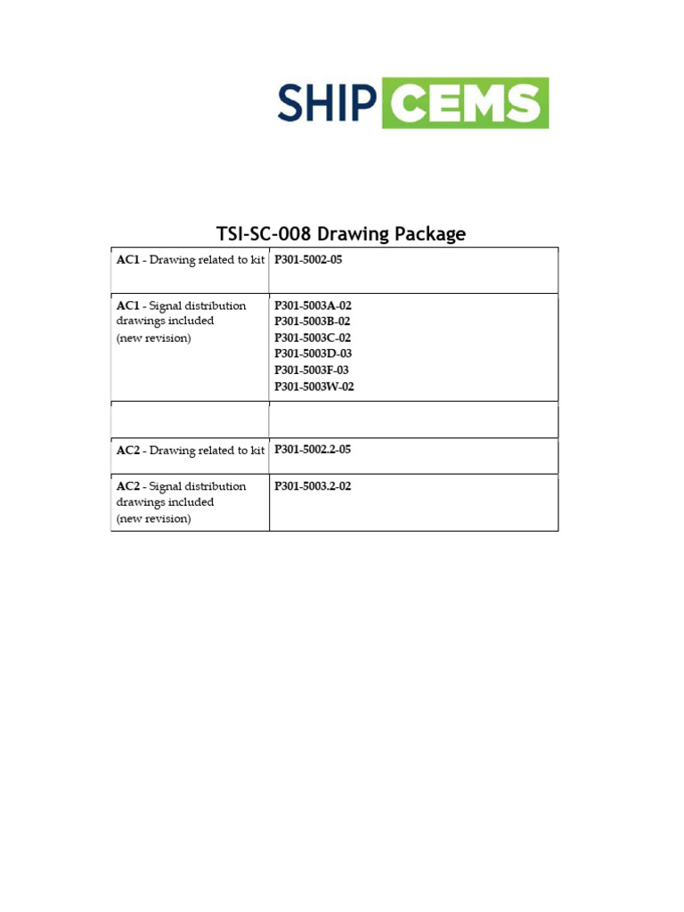 Drawing Package TSI SC 008pdf | PDF | Electrical Engineering ...