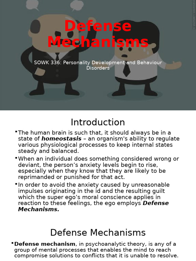 Week 9 Defense Mechanisms | PDF | Psychoanalysis | Mind