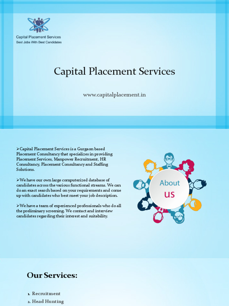 Capital Placement Services Overview | PDF | Recruitment | Business