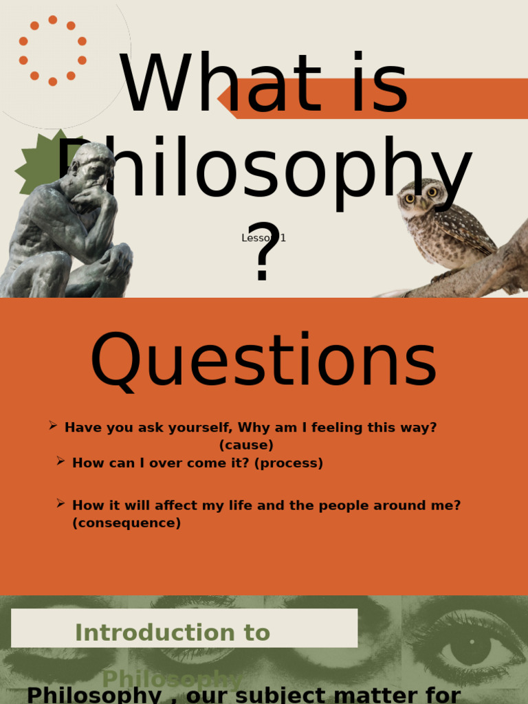 Philosophy Slides Lesson 1.1 | PDF | Epistemology | Liberal Arts Education