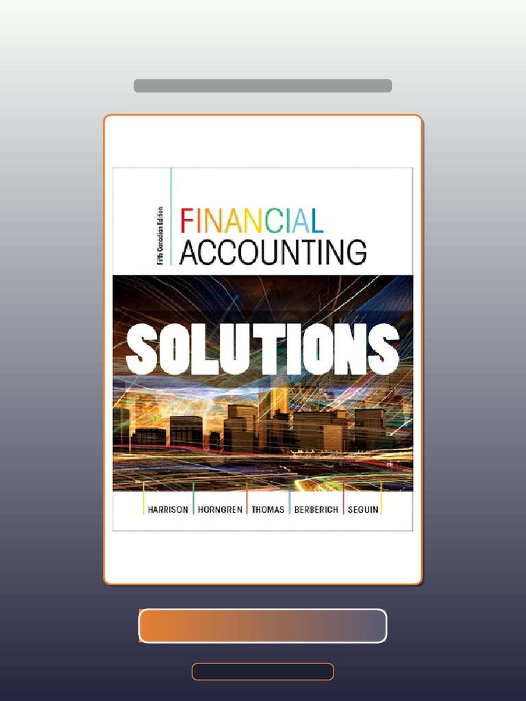 Financial Accounting 5 Ed Harrison | PDF | Textbook | Multiple Choice