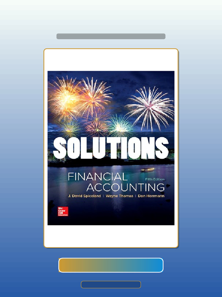 Financial Accounting 5 Ed Spiceland | PDF | Multiple Choice