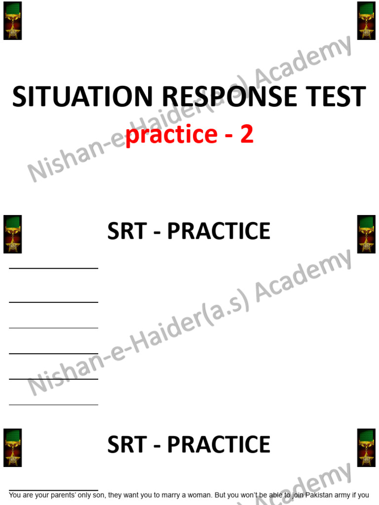 002 SRT Practice | PDF