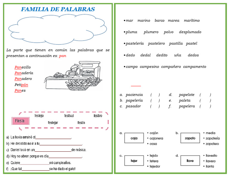 Familia de Palabras | PDF