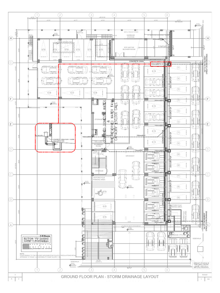 Ground Floor Plan and Drainage Layout | PDF | Building Materials ...
