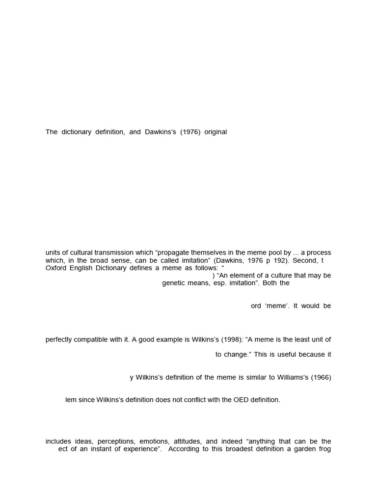 Imitationandthedefinitionofameme JournalofMemetics1998 | PDF | Meme ...