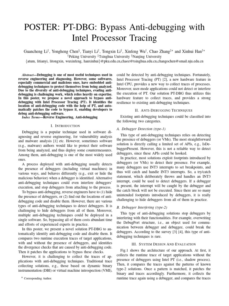 Oakland2018 Paper14 Poster Abstract | PDF | Debugging | Malware