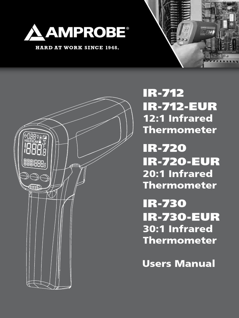IR 712 IR 720 IR 730 Infrared Thermometers Manual | PDF | Thermometer