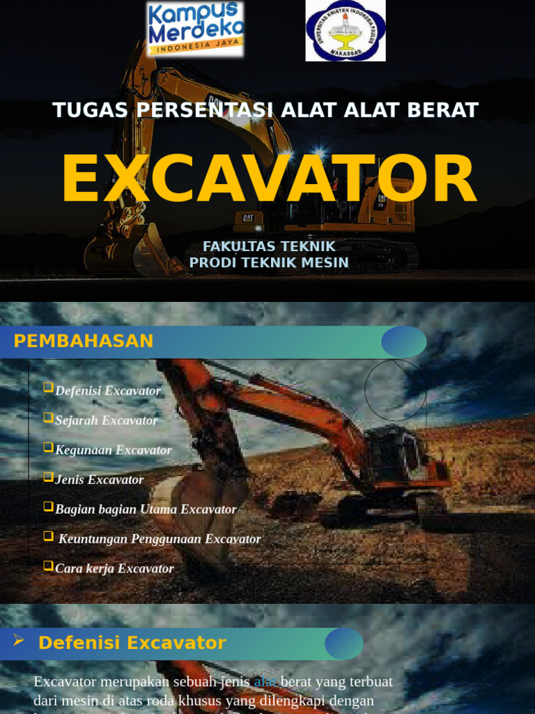 Jenis dan Fungsi Excavator dalam Konstruksi | PDF
