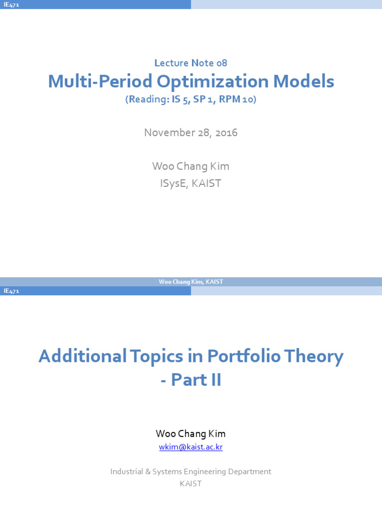 Additional Topics in Portfolio Theory - Part 2 | PDF | Modern Portfolio ...