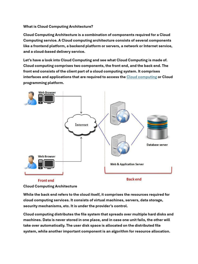 What Is Cloud Computing Architecture | PDF | Cloud Computing | Virtualization