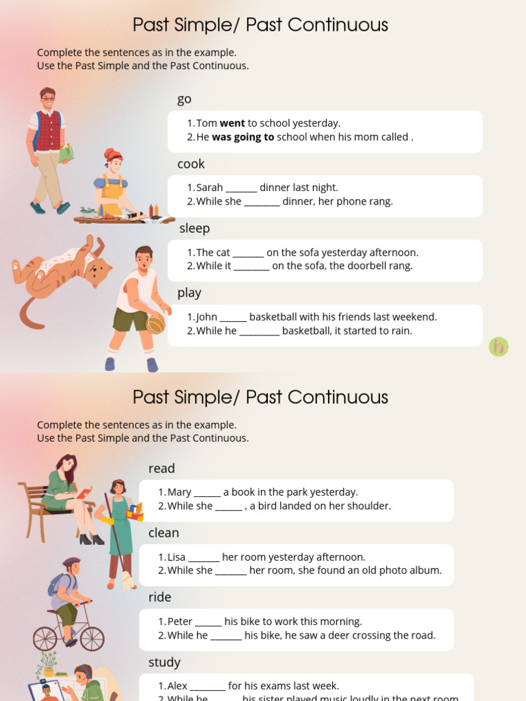 Past Simple Past Continuous | PDF