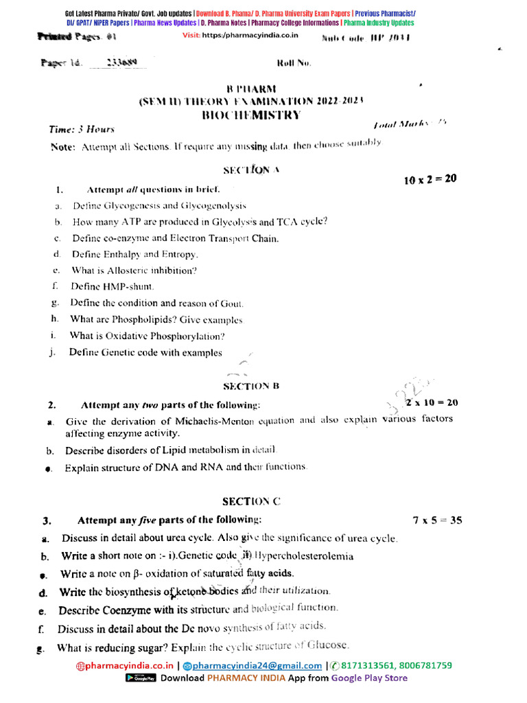 Biochemistry | PDF