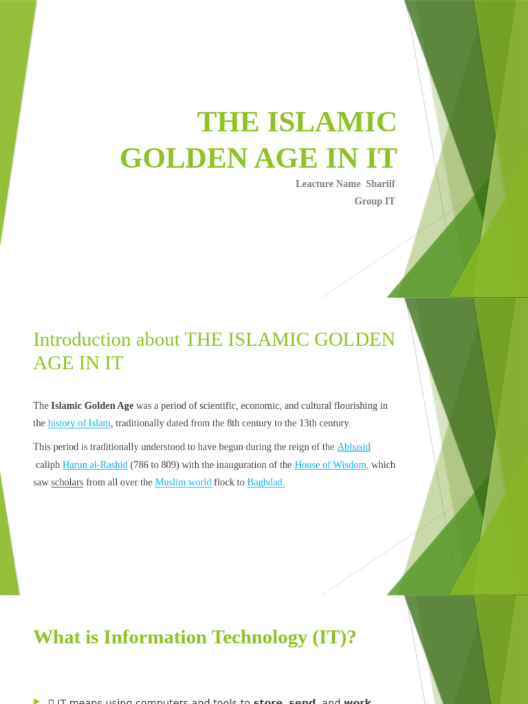 The Islamic Golden Age in It 2 | PDF