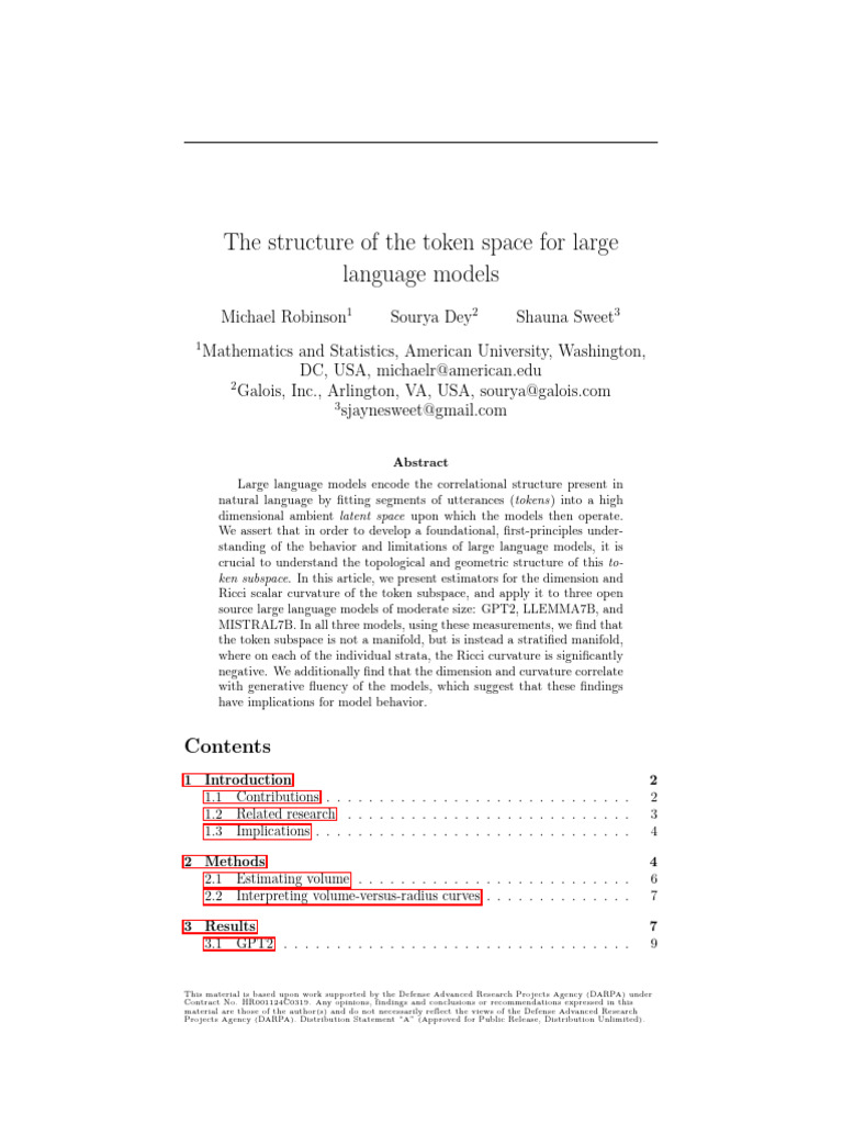 Token Space Structure in Language Models | PDF | Space (Mathematics ...